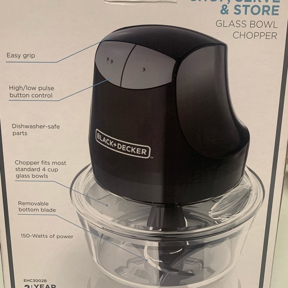 Black & Decker | Kitchen | Nib Black Decker Glass Chopper | Poshmark